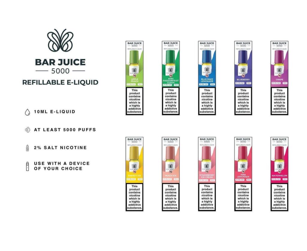 Bar Juice 5000 10ml Nic Salt 10mg 20mg (Box of 10) – VAPEISM